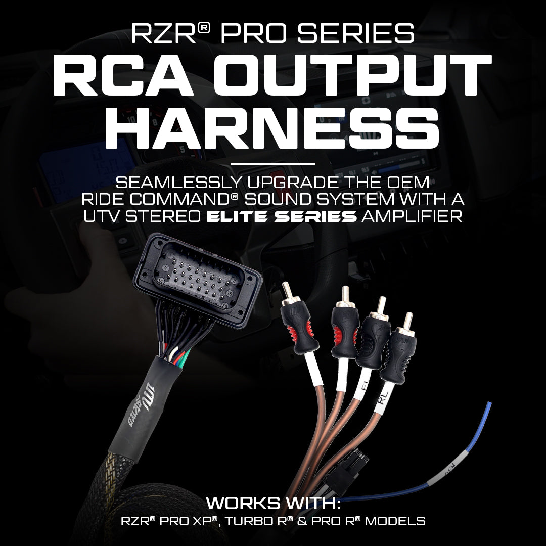 Polaris RZR® Ride Command F & R RCA Output + Speaker & Rem Wire | Pro ...